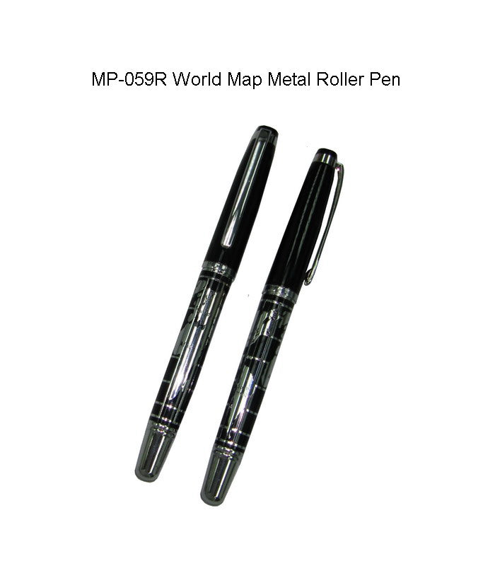World Map Metal Roller Pen — AXTRO Gifts